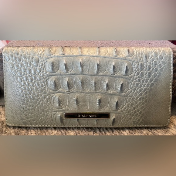 Brahmin | Bags | Brahmin Ady Wallet Melbourne Leather Croc Embossed ...